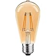 LED Rustika Filament Edison Glühbirne 4W E27 Gold extra warm 1800K ST19 Kolbenform : Amazon.de ...