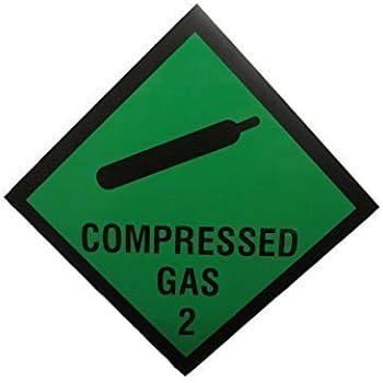 Green Compressed Gas Sticker Sign for Car / Vehicle FREE DELIVERY ...