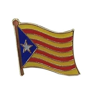 Catalonia Catalan Flag Metal Pin Badge: Amazon.co.uk: Sports & Outdoors