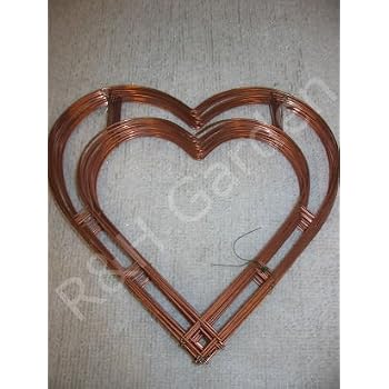Giselle Simone 12" Heart Shaped Wire Wreath Frame Set of 2: Amazon.co ...