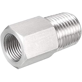 1/8 Bspt Male x 1/8 NPT Female Extension in Brass: Amazon.co.uk: DIY ...