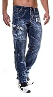 Ticila Seven Star Men Jeans Blue Designer Rock Star Vintage Patchwork ...