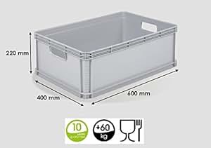 Heavy Duty Plastic Stacking Industrial Euro Storage Containers Boxes ...