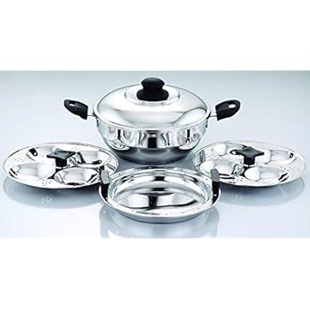 Buy Garuda Stainless Steel Induction Bottom Multi Kadhai with Lid (4 in ...