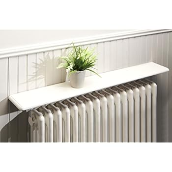 White Rounded Radiator Shelf 900x150x18mm (36x6 inc): Amazon.co.uk ...