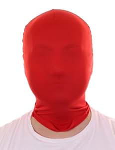 Red Lycra Stretchy Spandex Fancy Dress Adult Mask: Amazon.co.uk ...