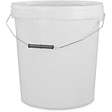 25 Litre Plastic Bucket with LID and Metal Handle, Hard Wearing Bucket ...