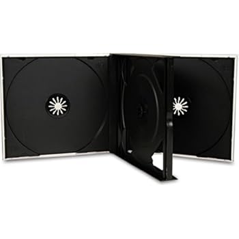Four Square Media 10 X CD DVD 3 way Jewel Cases 25 mm for 3 Disc with ...