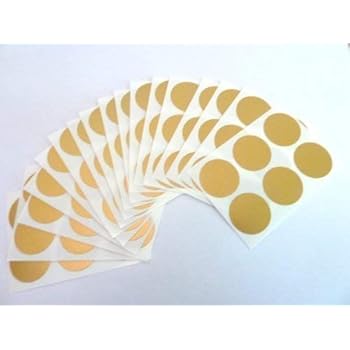 102 étiquettes (25 mm de diamètre, brillants ronds autocollants Doré ...