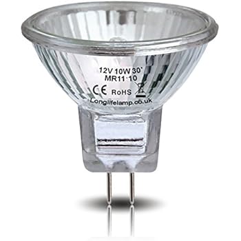 (2-bulbs) Clear MR11 +C 12Volt 10Watt Precision Halogen Reflector Fiber ...