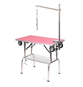 Pedigroom Stainless Steel Mobile Dog Grooming Show Table With Wheels ...