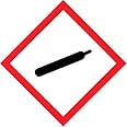 Gas under pressure coshh symbol Safety sign - Self adhesive sticker ...
