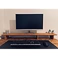carpentray 100cm Long Wooden Computer Monitor Stand, Monitor Riser Desk ...