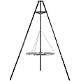 BBQ TRIPOD WITH HANGING 65CM DIA CHROMED GRILL WITH A FREE CARRY ...