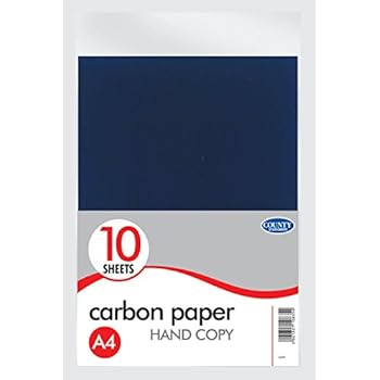 A4 Hand Copy Carbon Paper Sheets Blue- Pack 10 Sheets: Amazon.co.uk ...