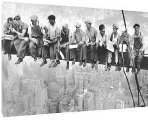 Lunch on skyscraper box canvas art print picture 450 : Amazon.co.uk ...