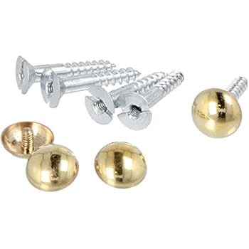 4 x Mirror screws 25mm 1" with brass dome head: Amazon.co.uk: DIY & Tools
