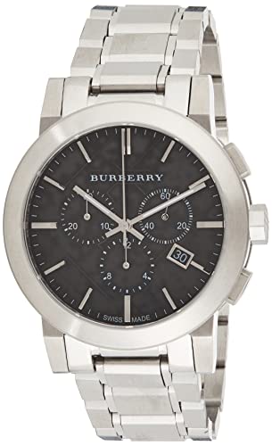 Burberry gents Large Check Stainless Steel Bracelet Watch BU9351 ...