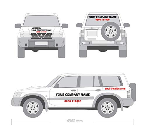 Buy U-Fit Signs nissan patrol lwb 99-4x4 van sign writing sticker kit ...