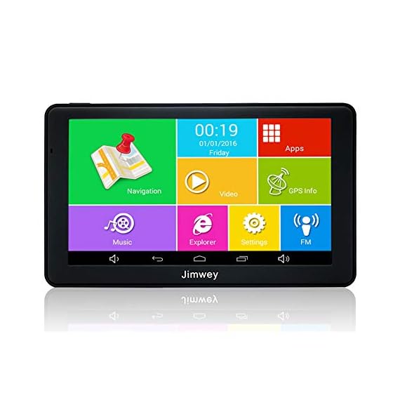 SAT NAV GPS Navigation System, Jimwey 7 Inch Android 16GB 512MB Car ...