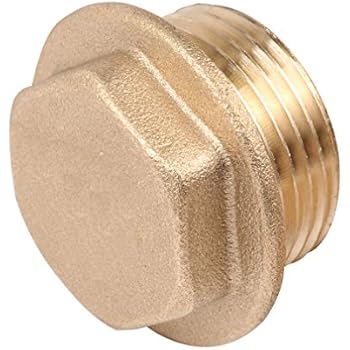 1/2" inch BSP Thread Brass Pipe Screw Hex Male Blanking Plug Tube End ...