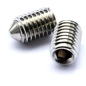 3mm Grub Screws Cone Point (10 PACK) M3 x 5mm A2 Stainless Steel Socket ...