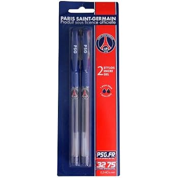 Stylo PSG - Lot de 2 - Collection officielle PARIS SAINT GERMAIN ...