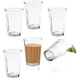 Glass Tapri Chai Glass Set – Authentic Indian Tea Glasses, Set of 6 ...