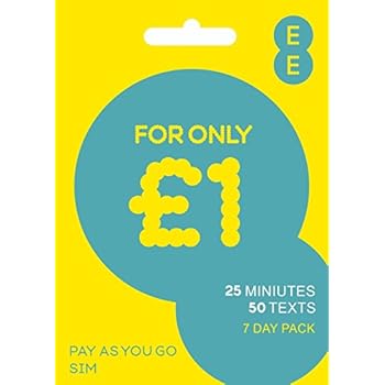 EE Pay as You Go SIM Card with £5 Credit: Amazon.co.uk: Electronics