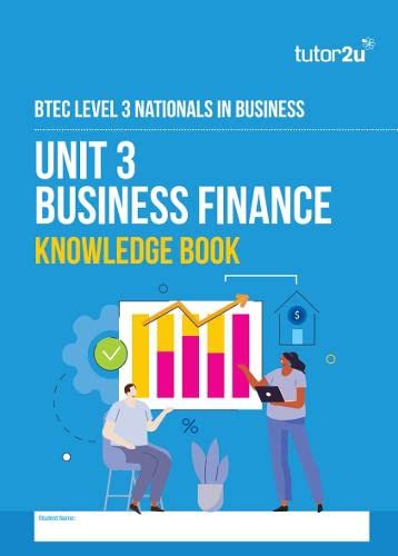 BTEC National Business Unit 3: Knowledge Book (Business Finance ...