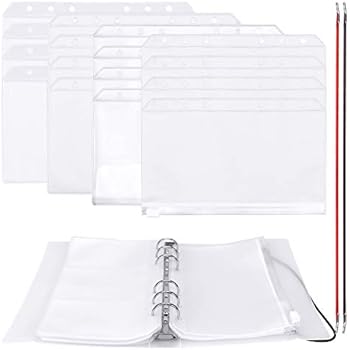 perfect line 100 buste trasparenti A4, buste portadocumenti chiare divise in 4 scomparti A6 ...