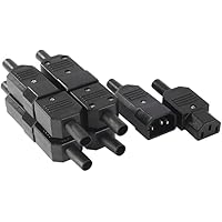 SP Electron Female Inline Adapter Plug Power Socket Connectors 3 Pins Terminals Panel Mount ...