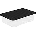 WHATMORE UK 42 Litre Crystal Storage Box and Lid, White : Amazon.co.uk ...