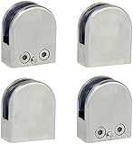 Satin Brushed Stainless Steel 316 Glass Clamp - Glazing Mounting ...