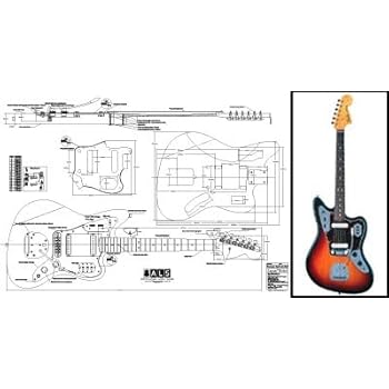Plan of Fender Jazzmaster Electric Guitar - Full Scale Print: Amazon.co ...