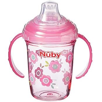 Nuby Tritan Grip N Sip Sippy Cup, 240 ml Beaker for 4 Months +, Flowers, Pink: Amazon.co.uk: Baby