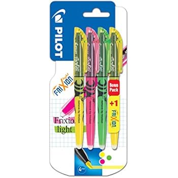 PILOT FriXion Light Soft, radierbarer Textmarker, 3er Set (Pastellgelb ...