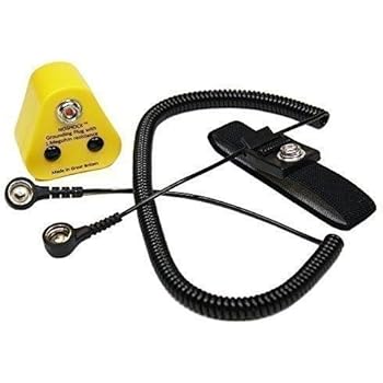 NOSHOCK ESD Anti-Static Grounding Kit with Wrist Strap, Coiled Cable (3 ...