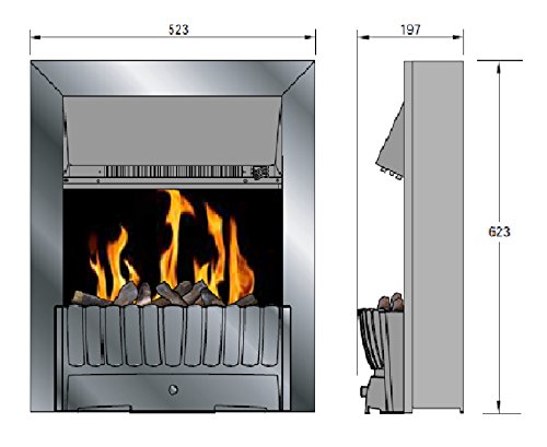 Dimplex 037824 CMT20 Clement Electric Inset Fire with Optiflame Effect ...