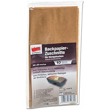 10 Backpapier Zuschnitte aus naturbraunem Papier, eckig für ...