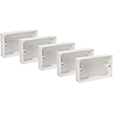 Surface Mounted Back Box 25mm Wall Pattress Double 2 Gang Electrical ...