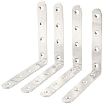 Winkelverbinder/Winkelhalter, Edelstahl, 125 x 125 mm, 4 Stück: Amazon ...