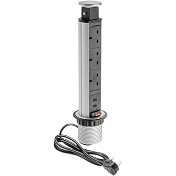 Sensio SE80050CH Powerpod Pop Up Worktop Chrome Socket: Amazon.co.uk ...