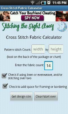 Cross Stitch Fabric Calculator : Amazon.co.uk: Apps & Games