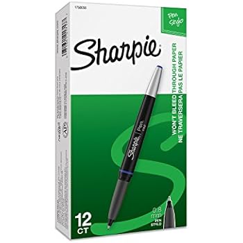 Sharpie Pen Stainless Steel Refill Fine Tip - Black (Pack of 2): Amazon ...