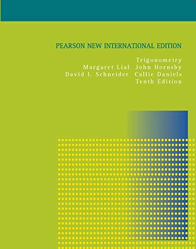 Trigonometry: Pearson New International Edition: Amazon.co.uk: Lial ...
