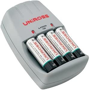 UniRoss X-Press 150 Classic Charger inc 4 x AA 2100 mAh Rechargeable ...