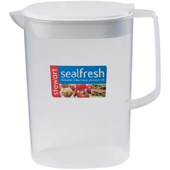 Set of 2 1Litre Lid Multi Purpose Water Jug Juice Jug Fruit Juice and ...