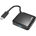 Hama USB Hub, USB C 4 Ports Hub with Super Speed Data Transfer up to 5 Gbps, USB Stick, USB 3.2 ...