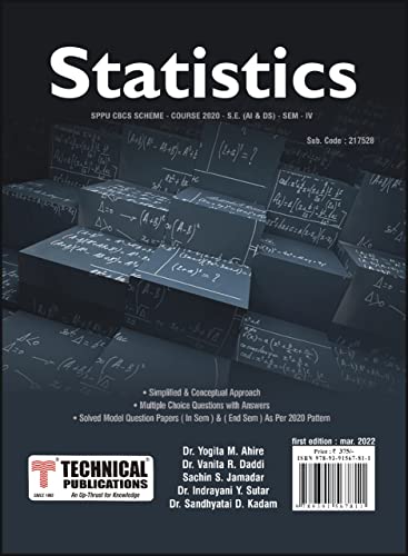 Amazon.in: Buy Statistics for SPPU 20 Course (SE - SEM IV -Artificial ...
